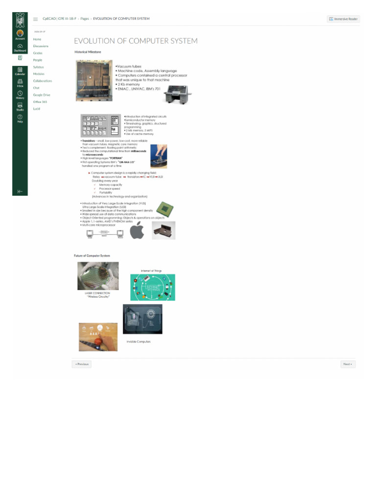 1evolution of Computer System | PDF