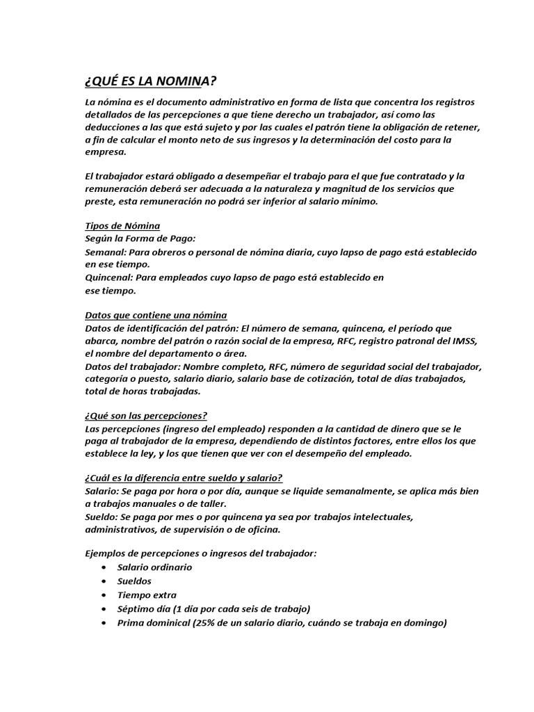Guía Completa sobre Nóminas | PDF | Cheque de pago | Salario