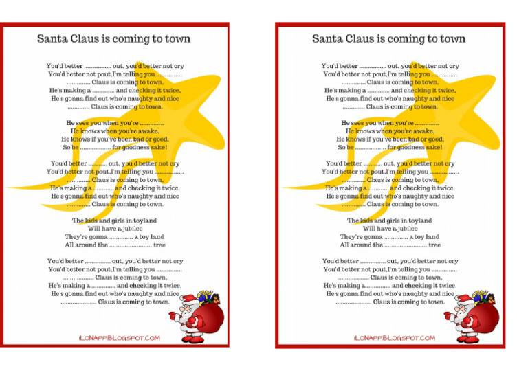 Santa Is Coming To Town | PDF