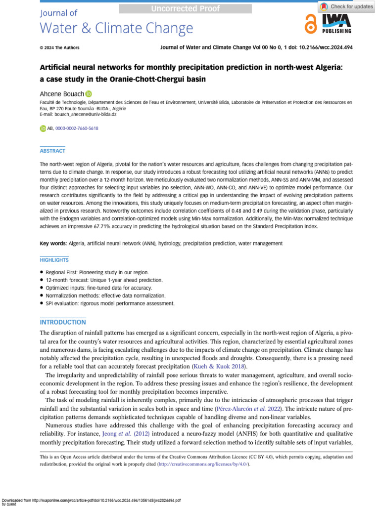 bouach | PDF | Forecasting | Autoregressive Integrated Moving Average