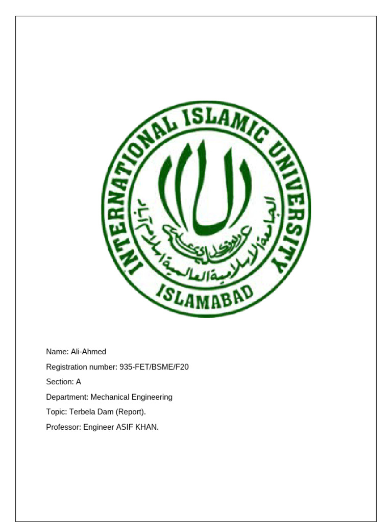 Report On Terbela Dam | PDF | Hydroelectricity | Water And The Environment