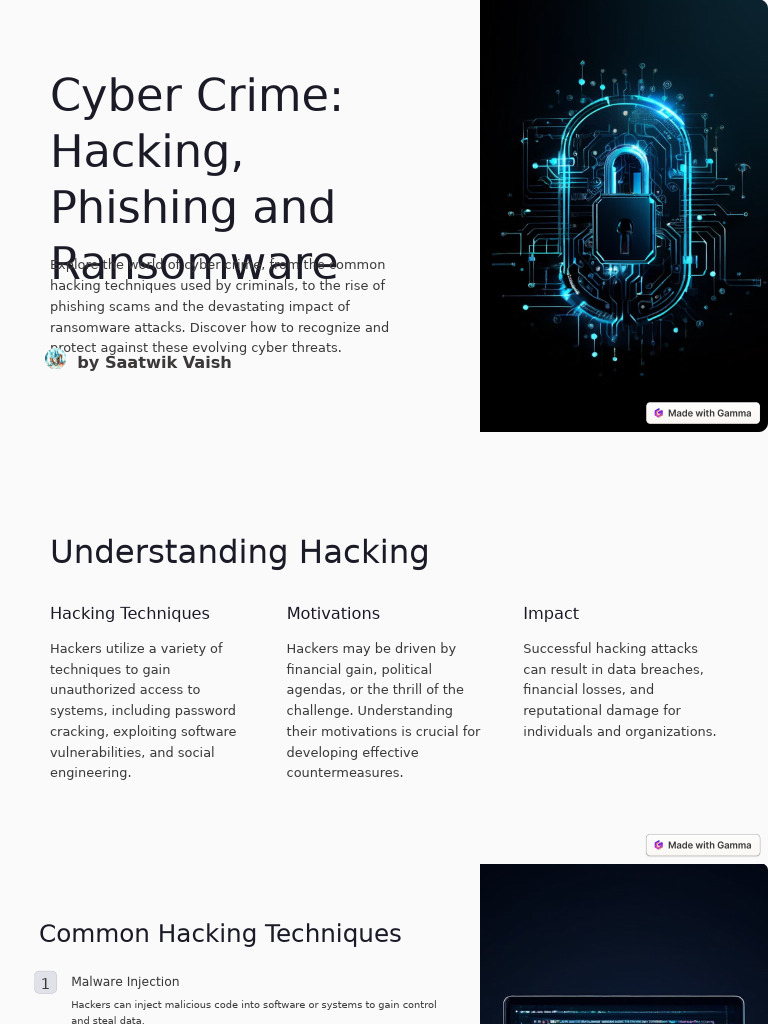 Cyber Crime Hacking Phishing and Ransomware | PDF | Phishing | Ransomware