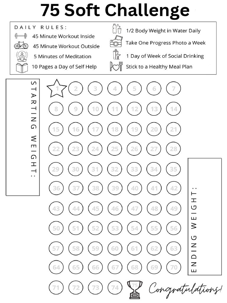 Blank 75 Day Soft Challenge | PDF