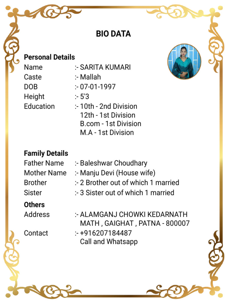Biodata 6 | PDF