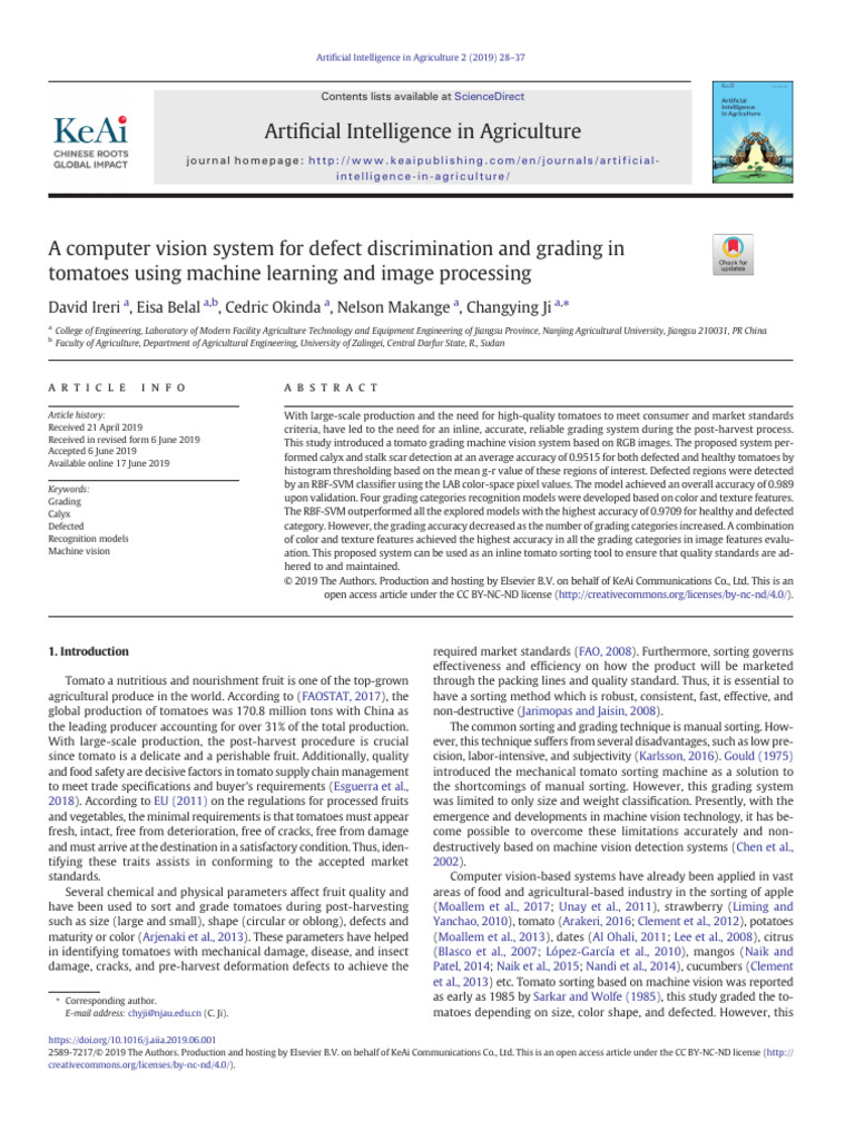 1.A computer vision system for defect discrimination and grading in ...