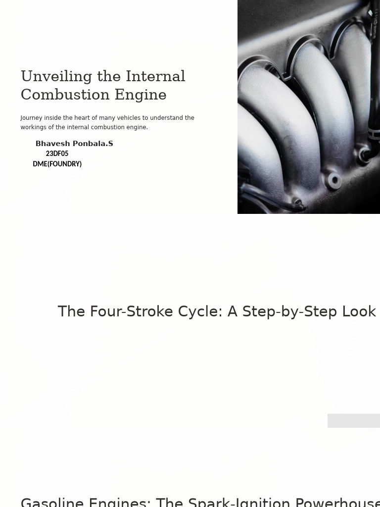 Unveiling The Internal Combustion Engine | PDF | Engines | Internal Combustion Engine