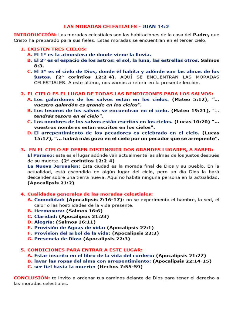 Las Moradas Celestiales - 4 | PDF | Libro de revelación | Cielo