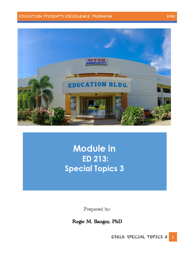 Special Topics 3 Module 3 | PDF | Learning | Behavior Modification