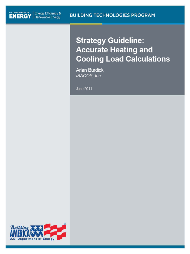 Strategy Guideline: Accurate Heating and Cooling Load Calculations ...