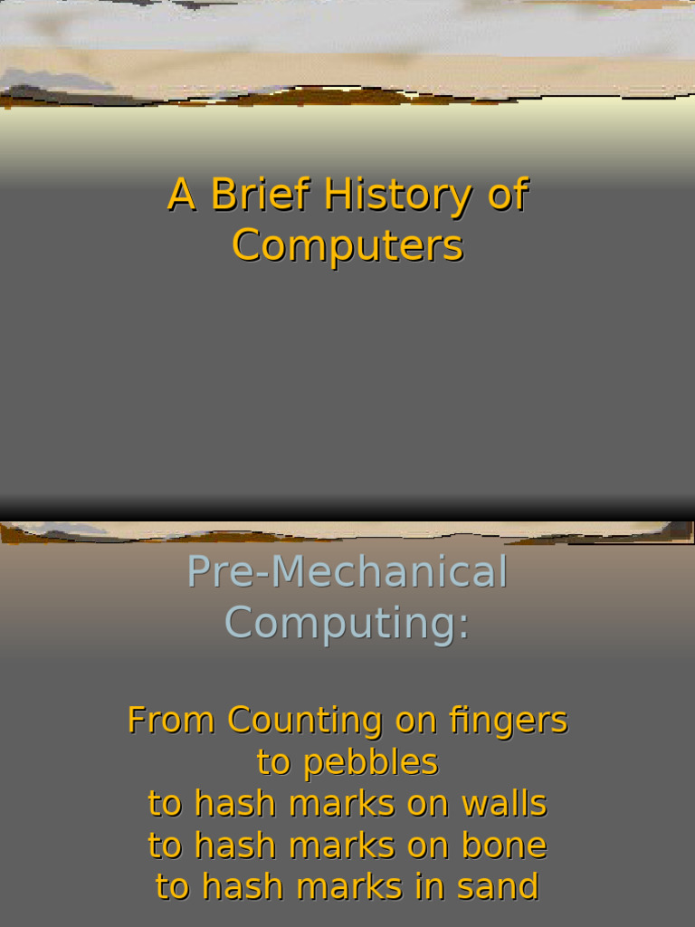Comp History | PDF | Computing | Office Equipment