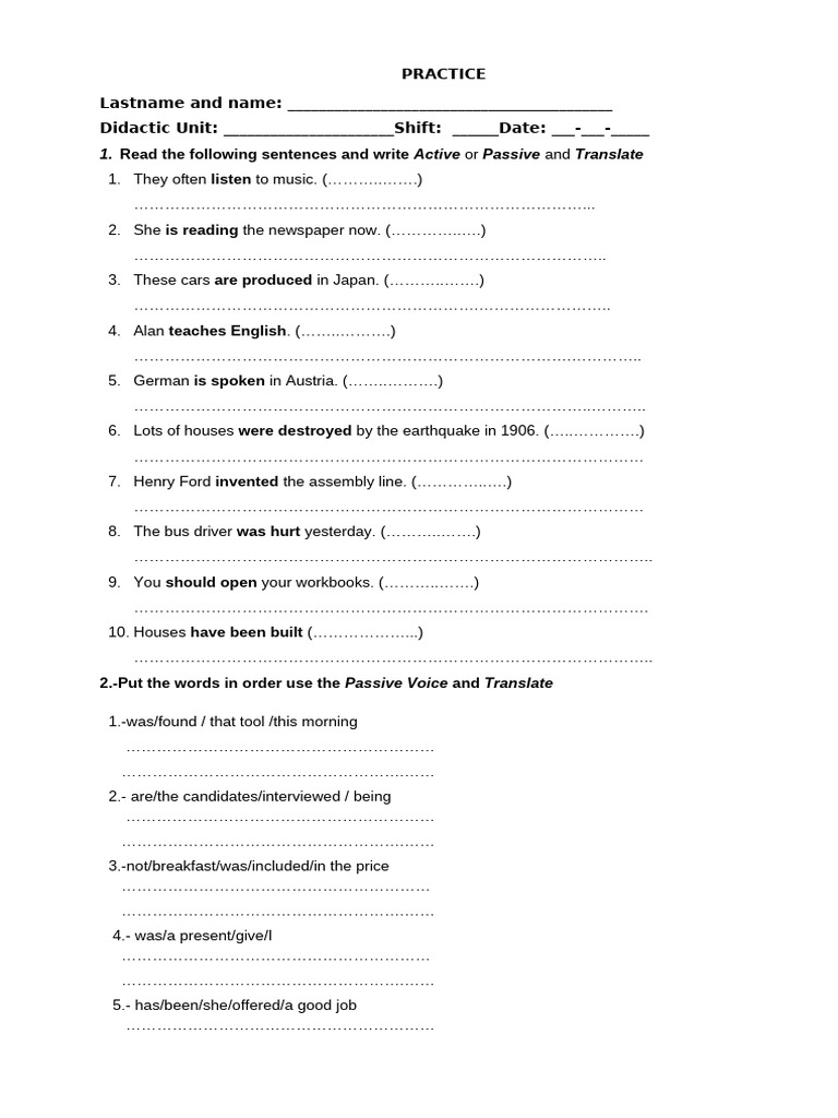 Practice - 3-Pass - Activ. | PDF