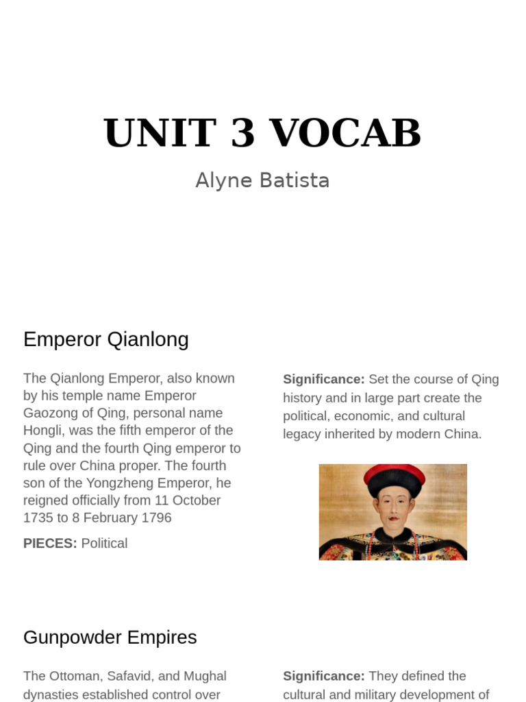 Unit 3: Land-Based Empires | PDF | Qing Dynasty | Ottoman Empire