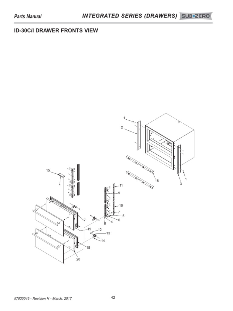 Parts Manual - Integrated Drawers-53-58 | PDF | Manufactured Goods ...