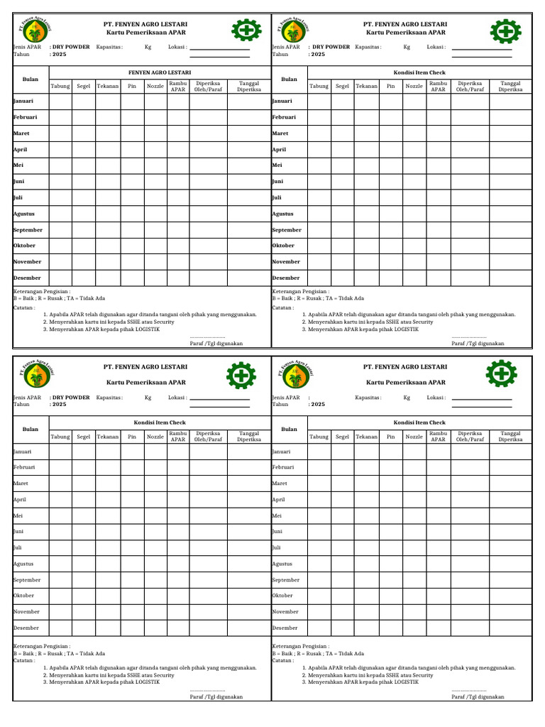 Checklist APAR & Hidran | PDF