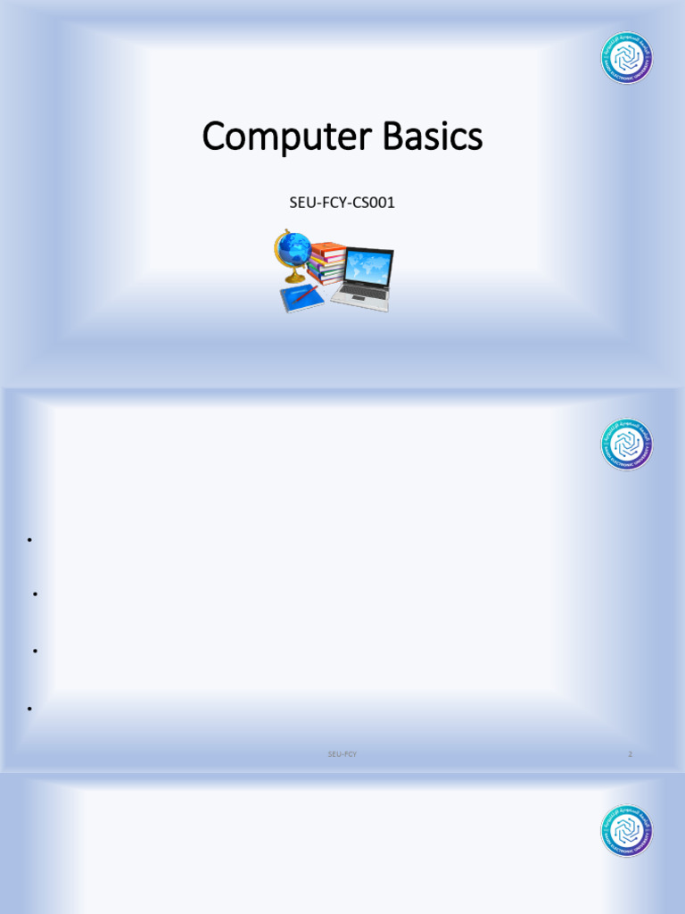 Computer Basics(1) | PDF | Computer Hardware | Computer Data Storage