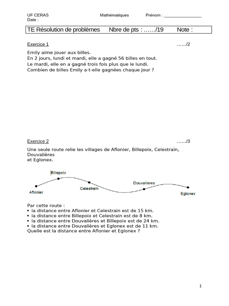 Résolution de problèmes Cycle 2 | PDF