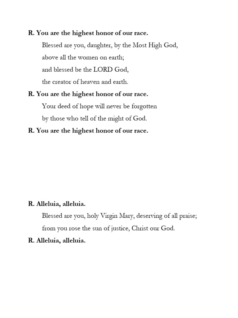 OLG PSalm and Alleluiah | PDF