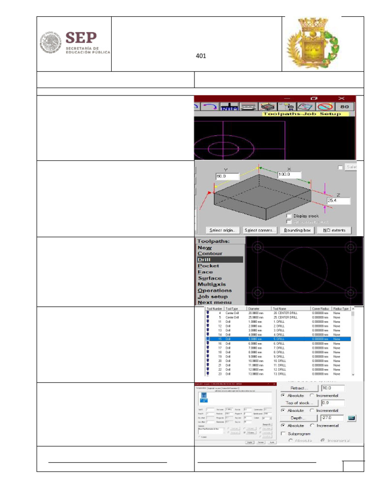 Práctica 9. Programa Control Numérico Computacional Por Post Procesador (CNC) . | PDF | Control ...