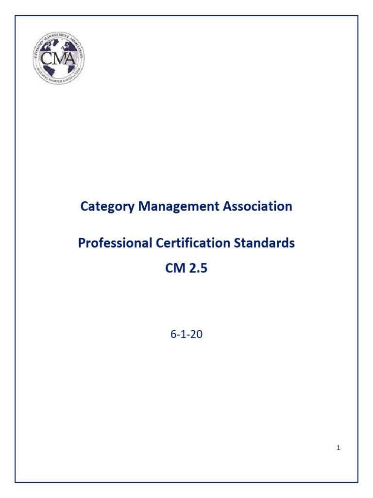 Category Management Certification Overview | PDF | Retail | Analytics