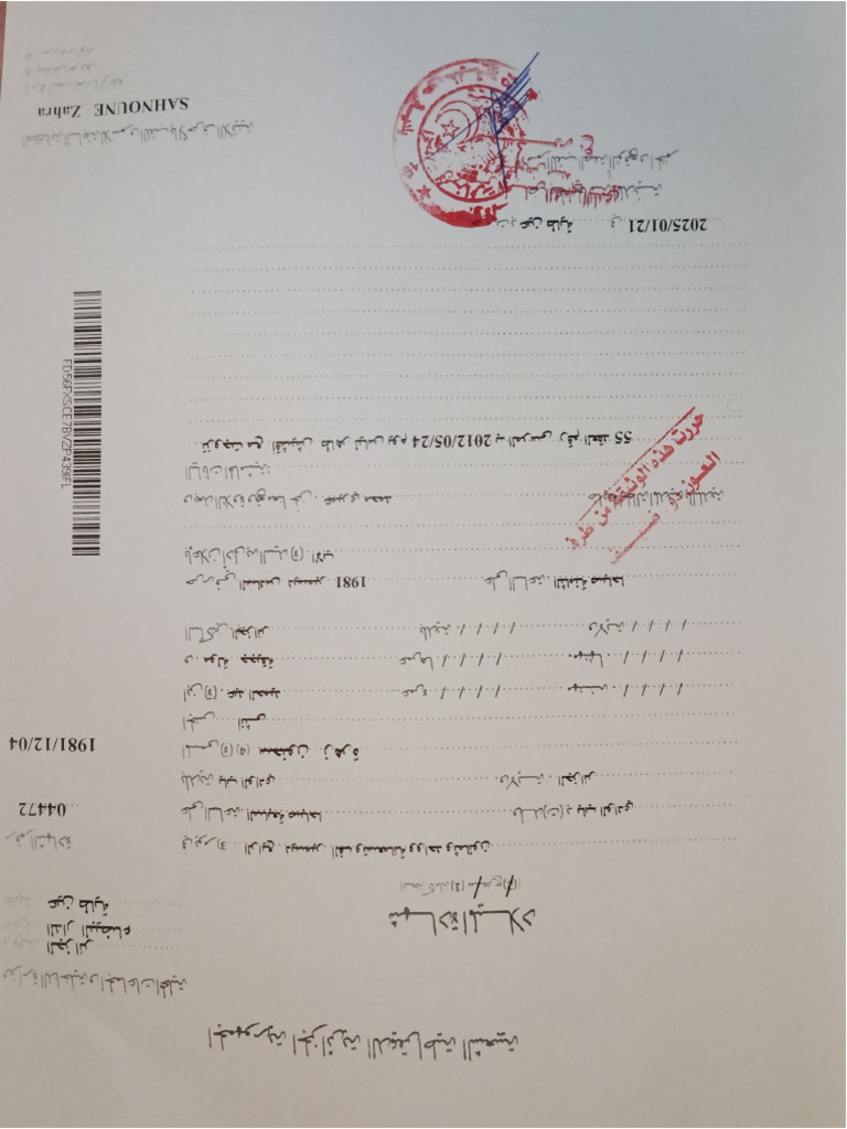 Extrait de Naissance Zahra - 9fbb7c54 9090 4f82 8cda 5bfbb0cb27a2 | PDF