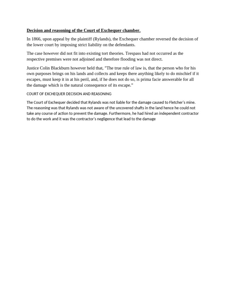 Court of Exchequer Chamber | PDF