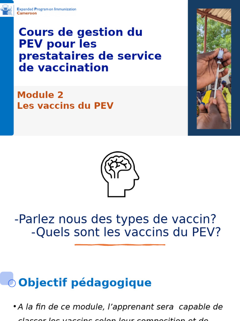 Gestion des Vaccins du PEV au Cameroun | PDF | Vaccins | Système ...