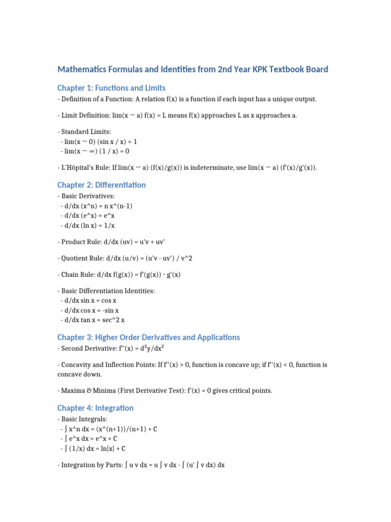 KPK_Math_Formulas | PDF