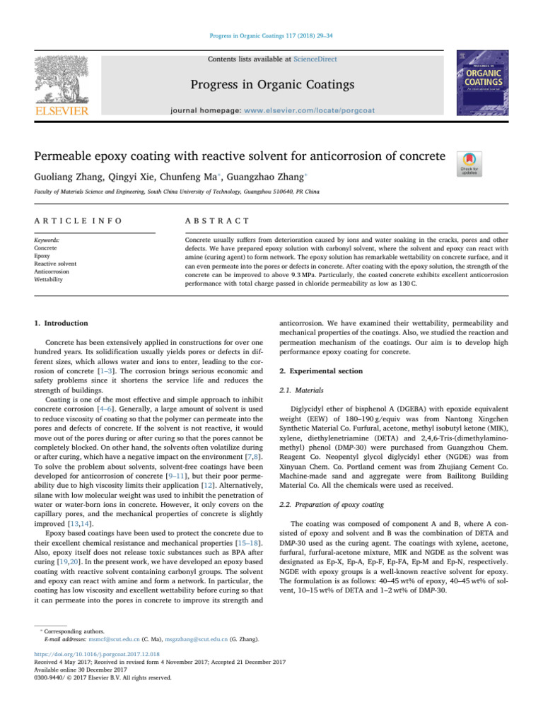 Permeable epoxy coating | PDF | Epoxy | Concrete