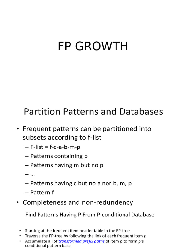 FP Growth | PDF