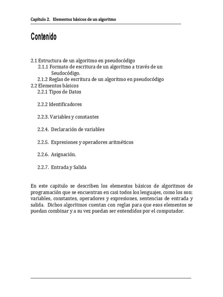 Estructuras Basicas de Los Algoritmos | PDF | Tipo de datos | Algoritmos