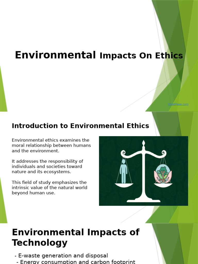 Environmental Impacts On Ethics 1 | PDF
