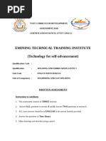 Welder Trade Test Questions and Answers | PDF | Welding | Construction