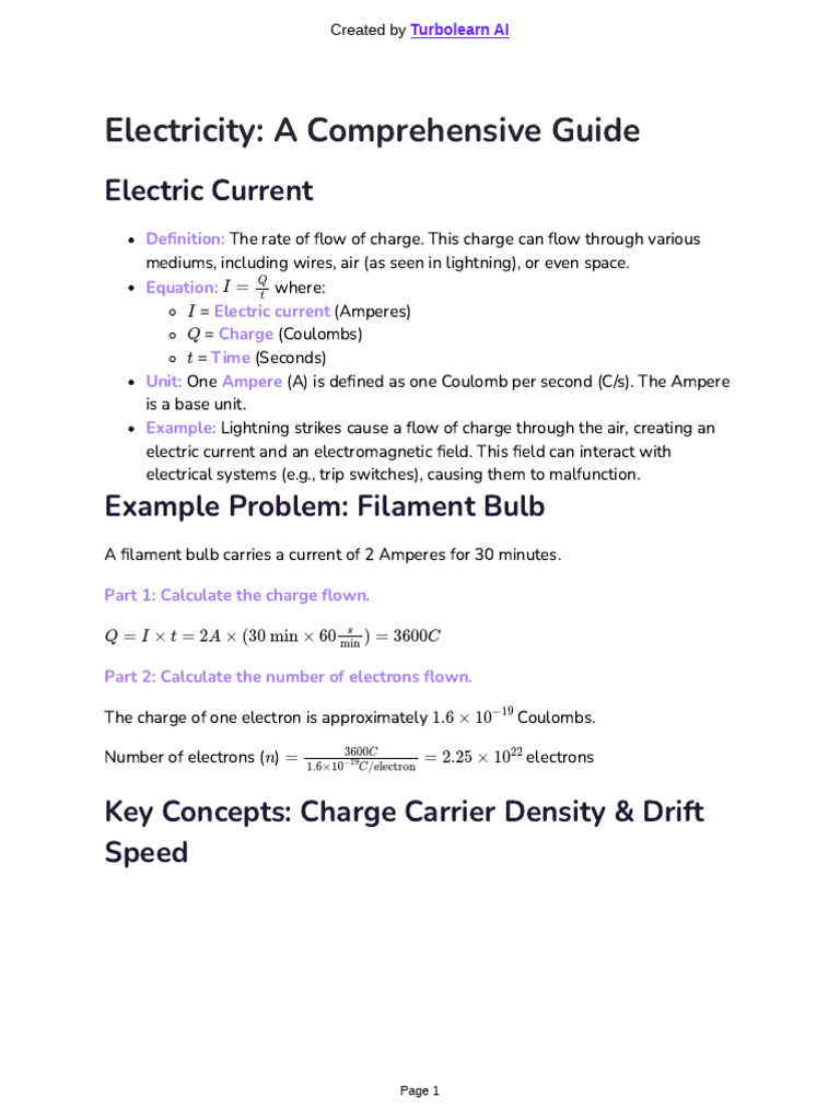 Aravinth Electricity Notes | PDF | Series And Parallel Circuits ...