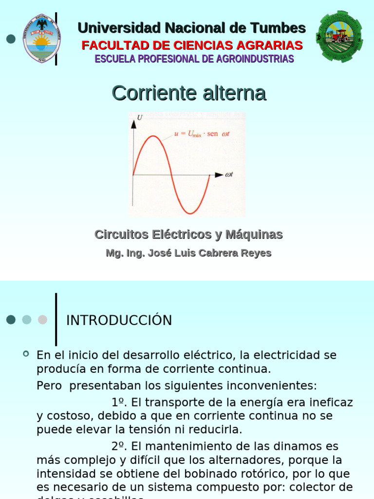 ICT Corriente Alterna | PDF | Energia electrica | Inductor