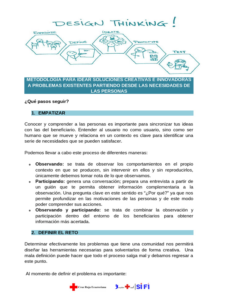 Design Thinking 1.1 | PDF | El pensamiento de diseño | Motivación