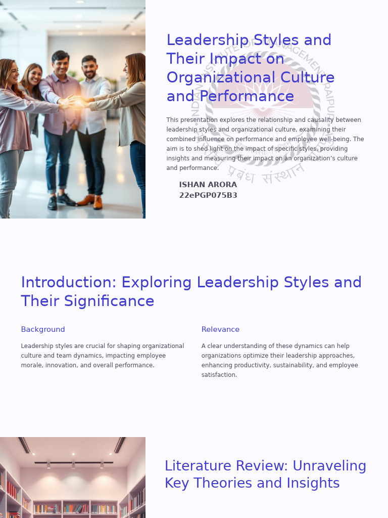 Leadership Styles' Impact on Culture | PDF | Leadership | Survey ...