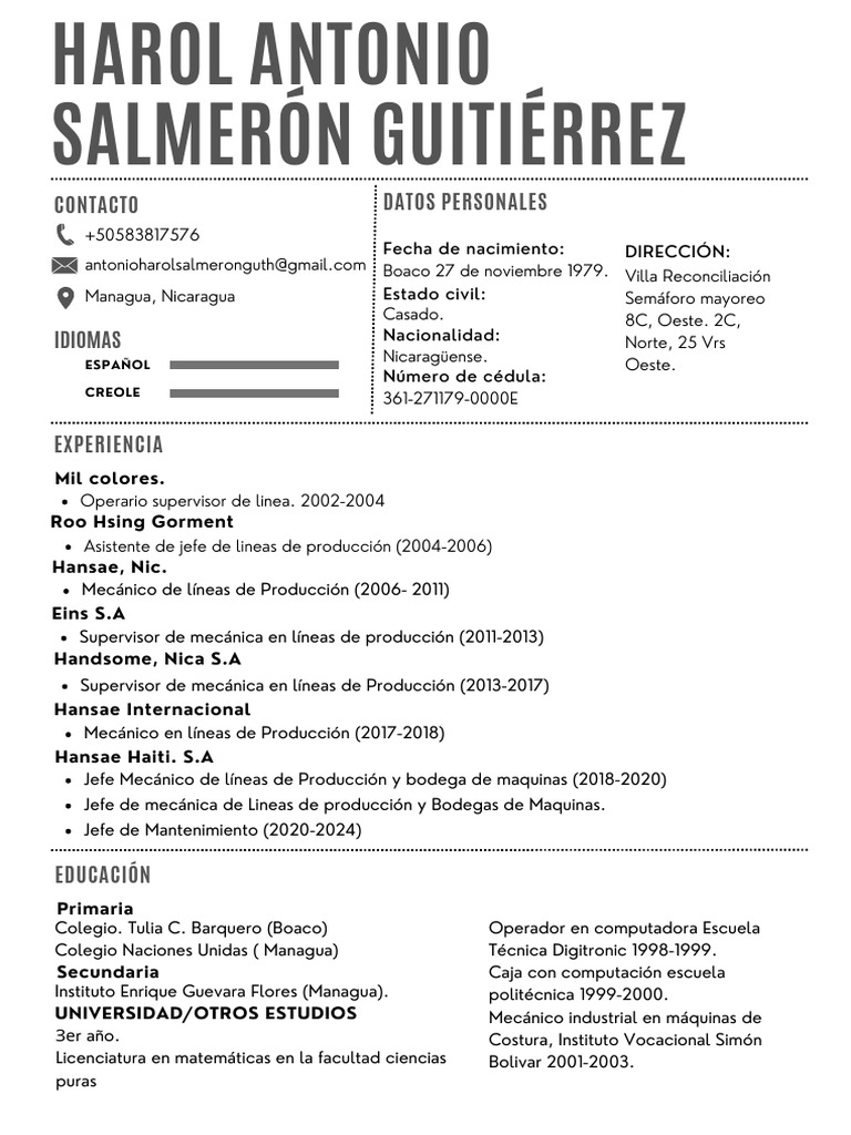 Harol Salmerón - CV - 20250120 - 092358 - 0000 | PDF