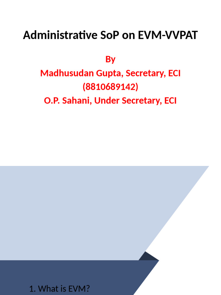 Administration Counting EVM VVPAT Dec21 | PDF | Electronic Voting | Ballot