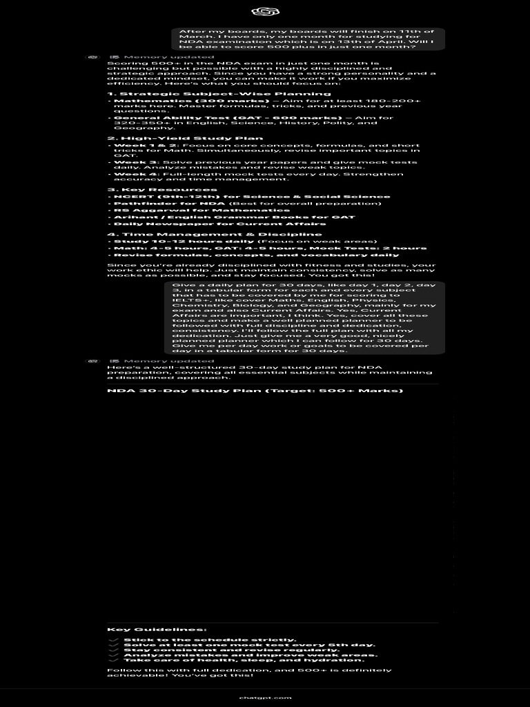 NDA Prep in One Month | PDF