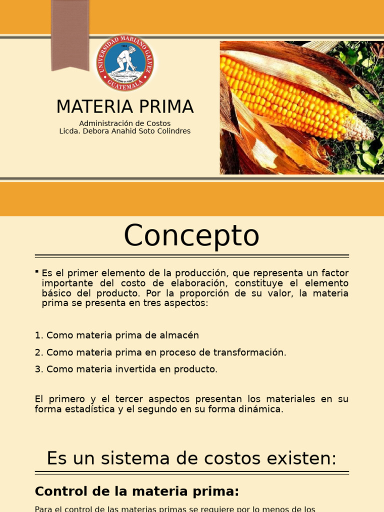 Materia Prima | PDF | Importar | Precios