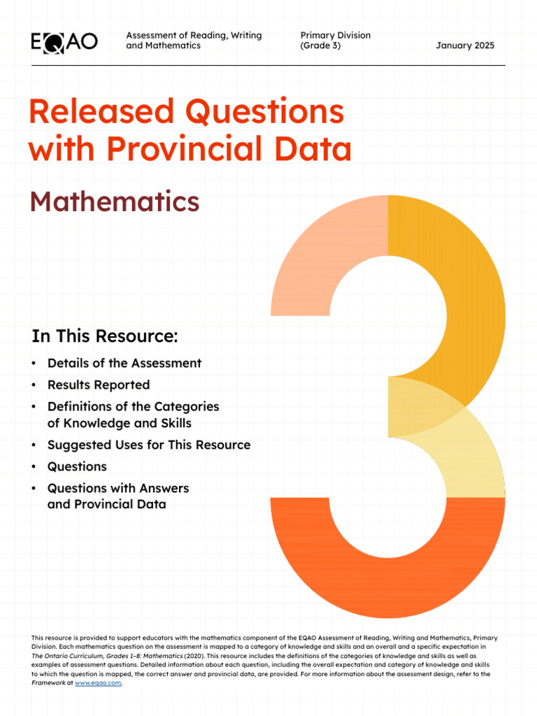 Math Resource Released Questions g3 2024 | PDF | Educational Assessment ...