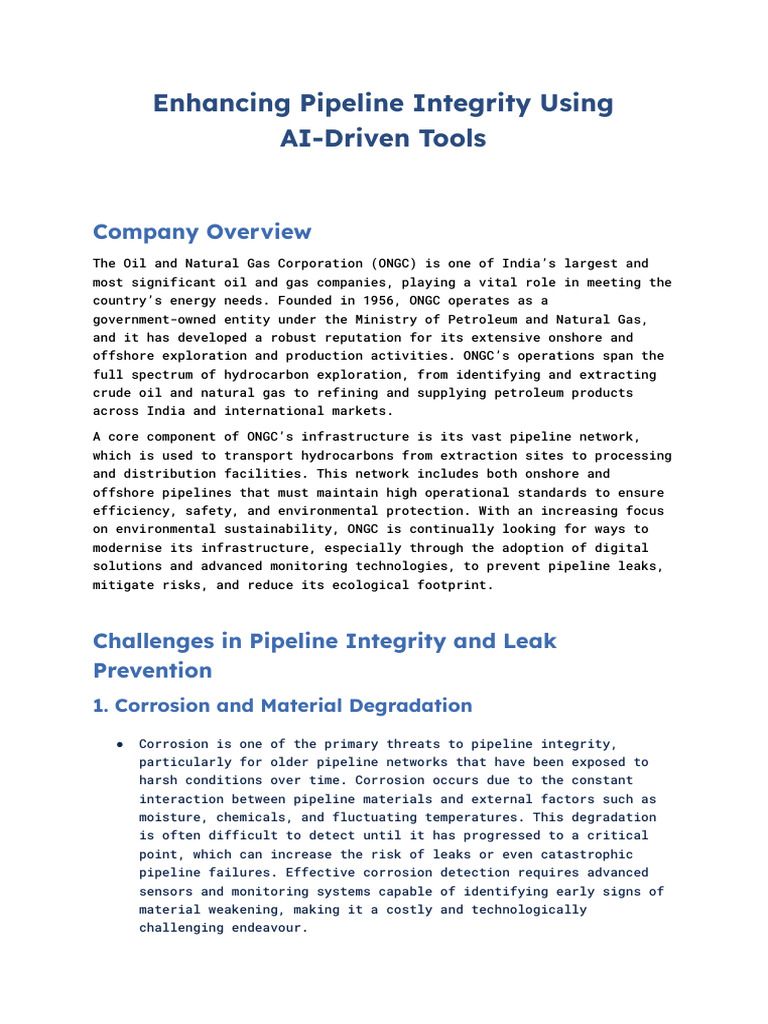 AI Tools for Pipeline Integrity Management | PDF | Artificial ...
