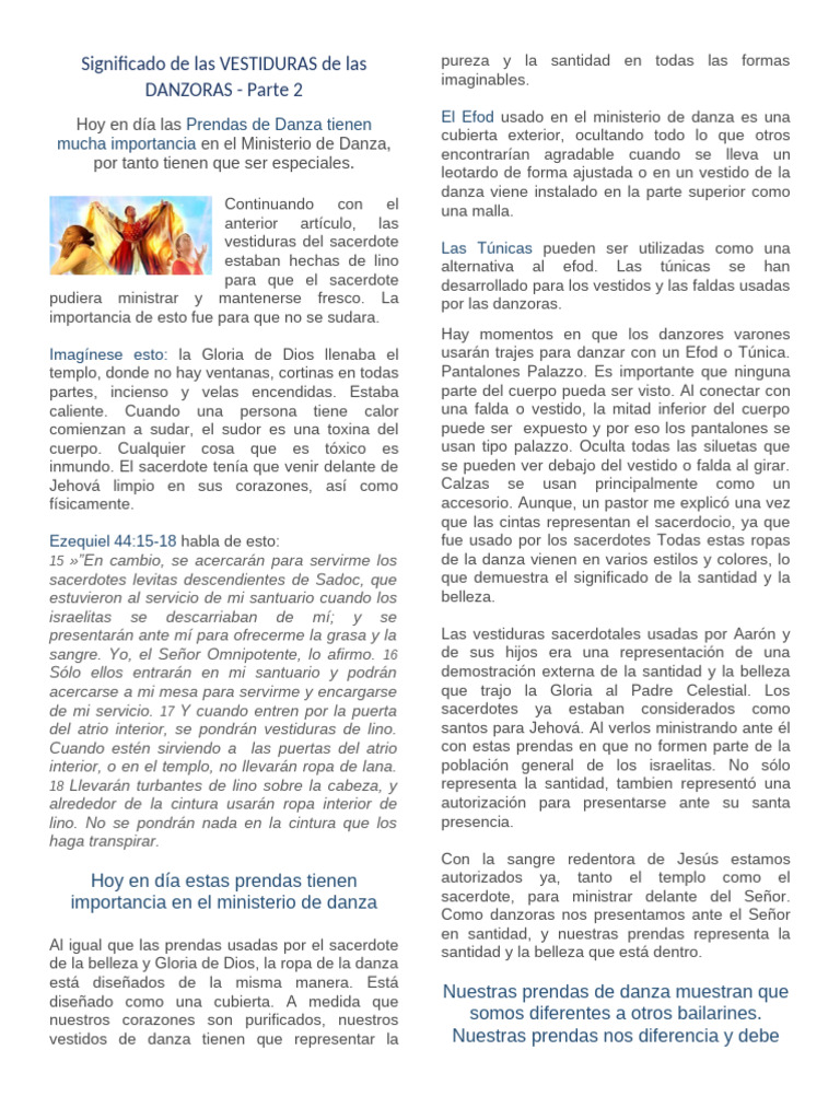 Vestiduras de Danzoras: Significado y Santidad | PDF | Sacerdote | Ropa