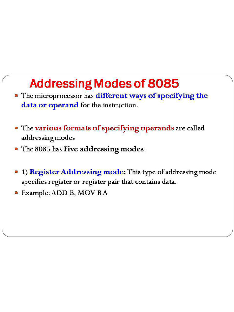 Addressing Modes | PDF