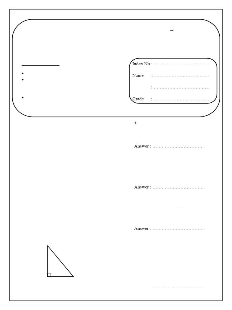 2024 Mathematics Olympiad Past Paper Central Province Category III ...
