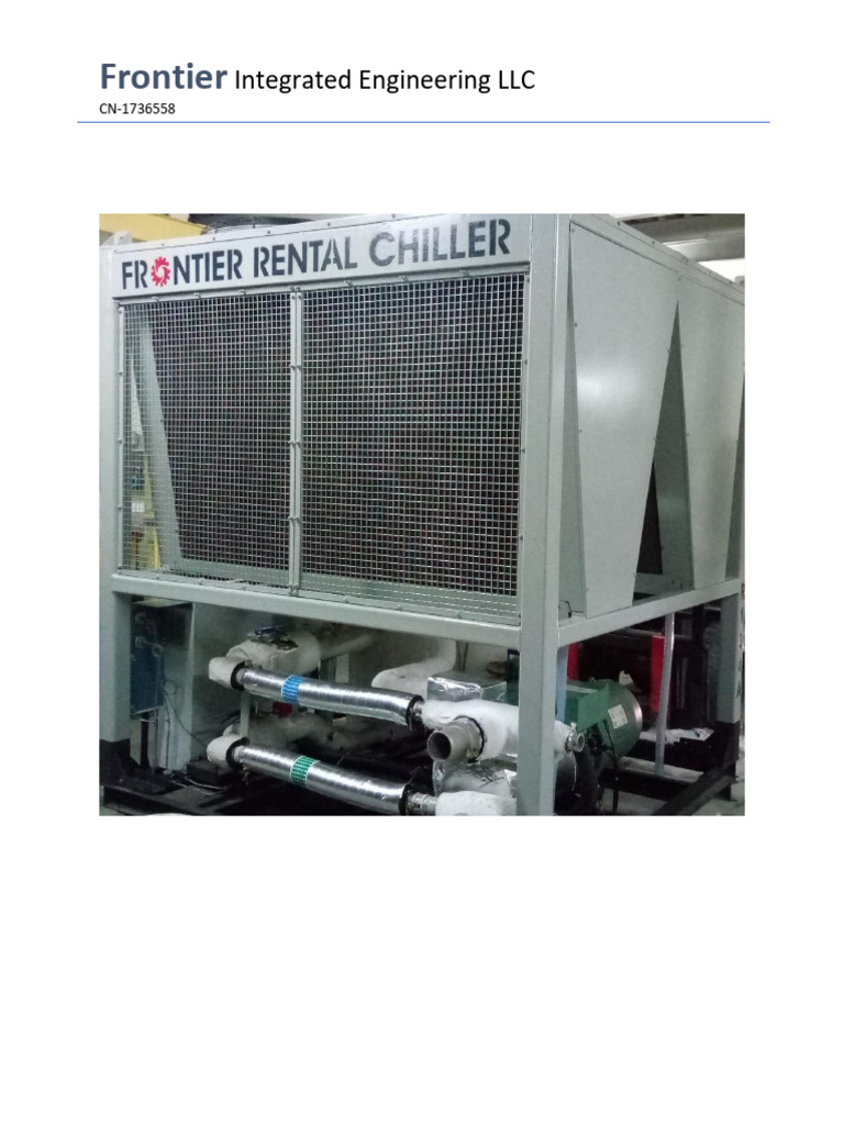 Frontier Air Cooled Chiller Operation Manual | PDF | Manufactured Goods ...