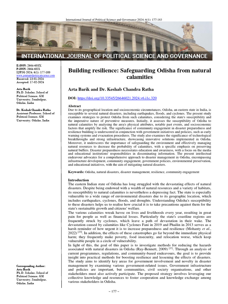 Building Resilience Safeguarding Odisha | PDF | Natural Disasters ...