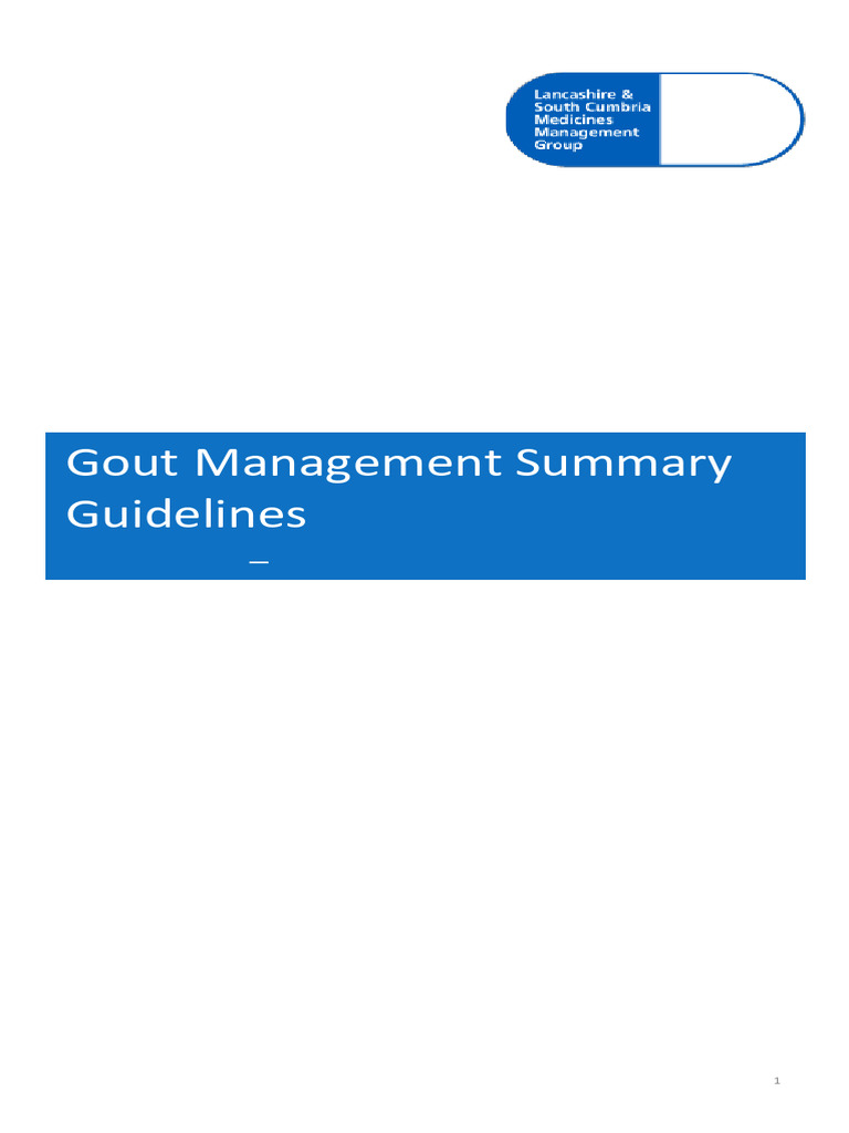 Gout Prescribing Guidance Version 14 | PDF | Gout | Nonsteroidal Anti ...
