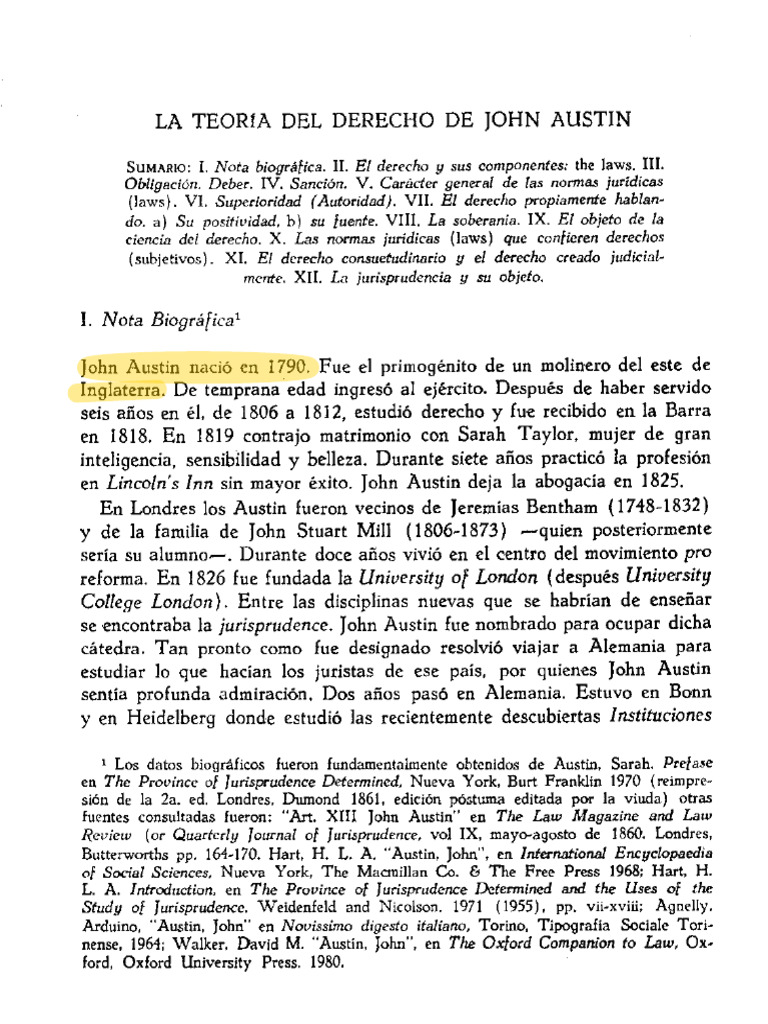 TAMAYO Y SALMORAN - La Teoria Del Derecho de John Austin | PDF