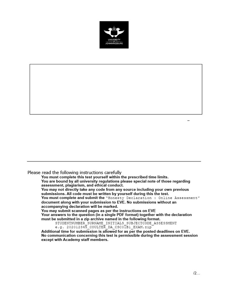 Computer Science 1B 2020 Exam Memo - CSC01B1-2020-EXAM-MEMO (1) | PDF | Class (Computer ...